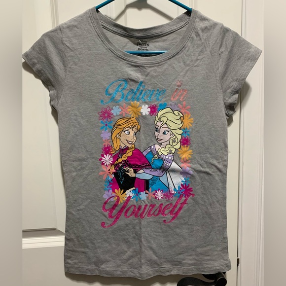Disney | Shirts & Tops | Disney Frozen Tshirt Believe In Yourself ...